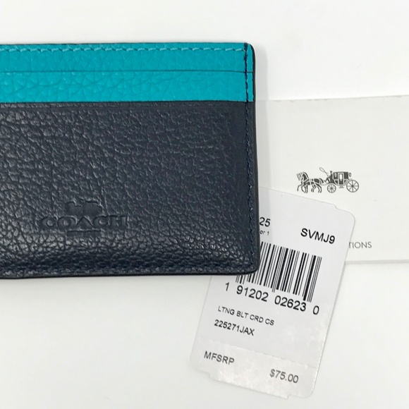 Coach | Accessories | Coach Flat Card Case With Lightning Bolts Nwt ...